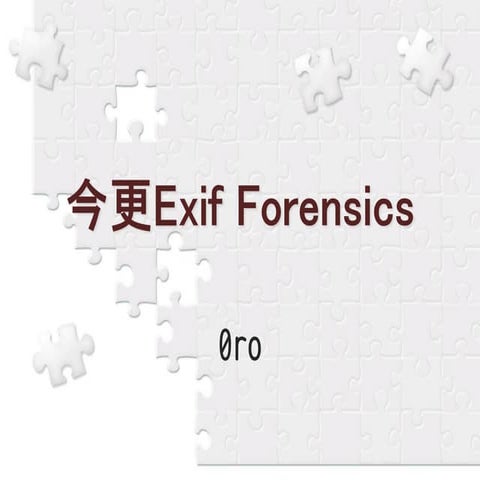 今更Exif forensics | PDF | Technology & Computing