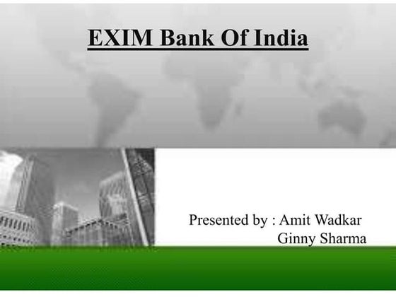 FUNCTIONS OF EXIM BANK | PPTX