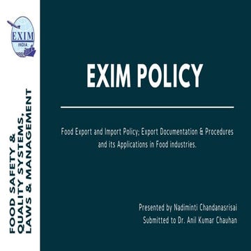 Exim Import Policy | PPTX