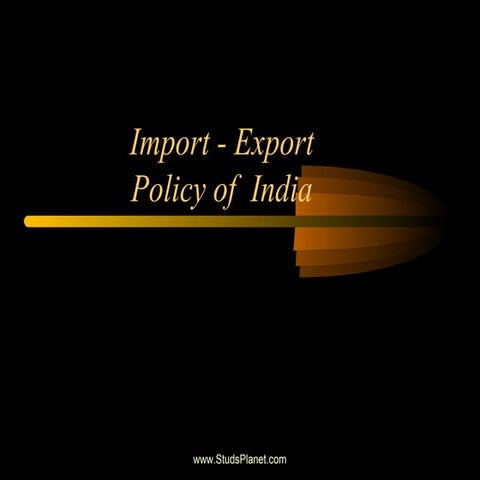 Exim policy india | PPT
