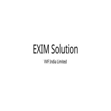 EXIM Solution Executive Summary Document | PPT
