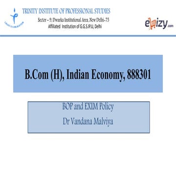 BOP and EXIM Policy | PPTX