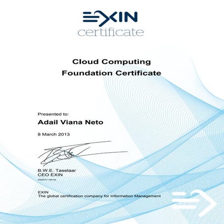 Certificate Cloud Computing Foundation | PDF