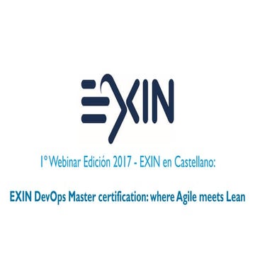 EXIN DevOps Master: where Agile meets Lean | PDF