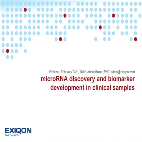 microRNA discovery and biomarker development in clinical samples | PDF