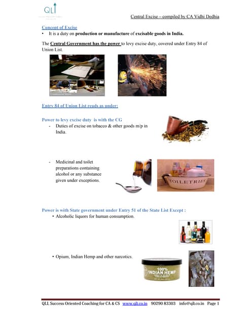 Types of excise duties | PPTX