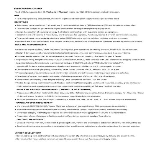 Ex ispat rm procurement sai placement | PDF