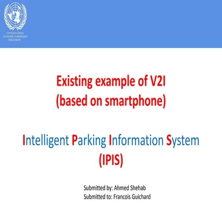 Existing example of V2I (IPIS) | PPT