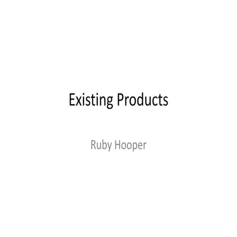 Existing products research | PPTX