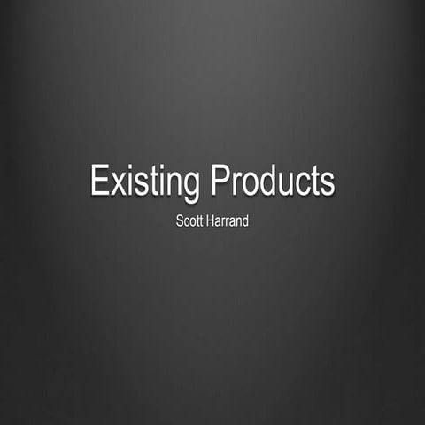 Existing products research | PPT