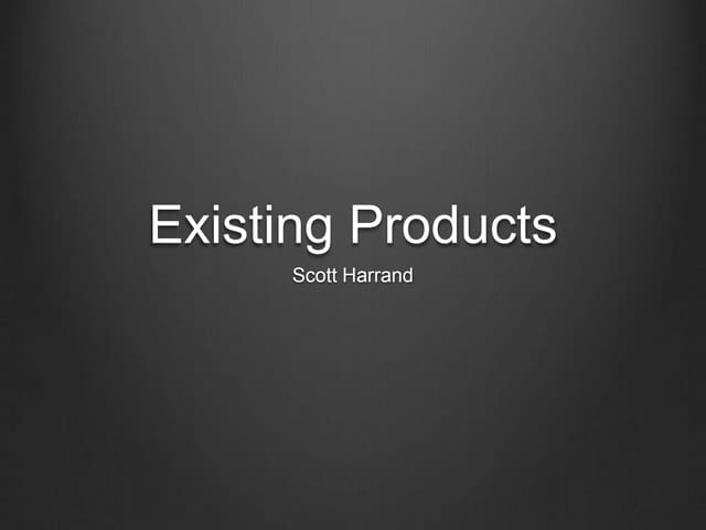Researching existing products example | PDF