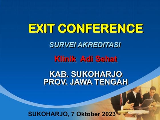Exit Conference PKL Nani Medika praktek kerja lapangan | PPTX