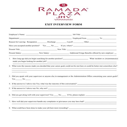 Exit interview | DOC