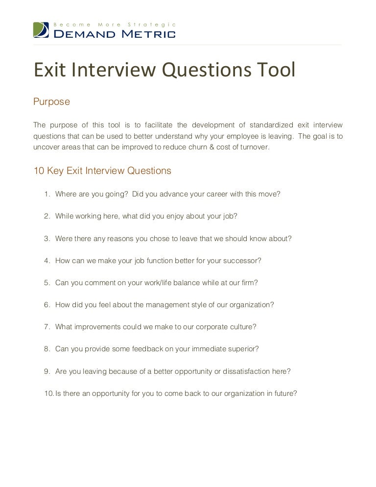 Exit Interview Questions Tool exit-interview-questions-tool