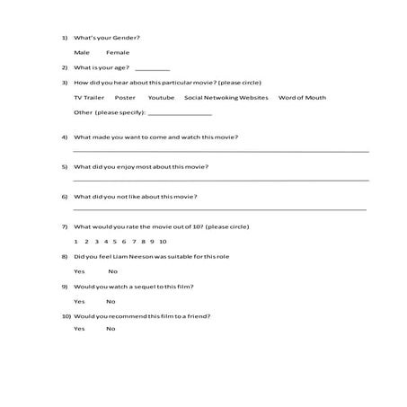 Exit poll | DOCX | Movies | Entertainment