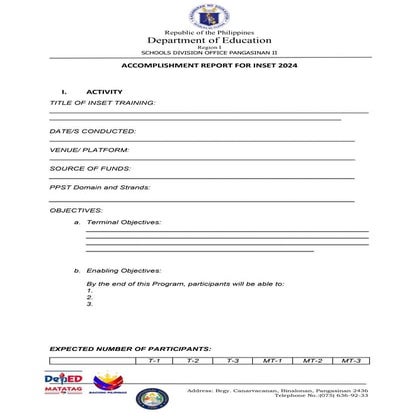 EXIT REPORT documents, for self improvement | DOCX