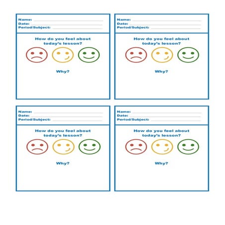 Exit tickets templates | DOCX