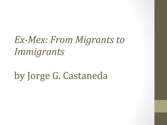 CAMBRIDGE AS GEOGRAPHY - CASE STUDY: MEXICAN MIGRATION TO USA | PPTX