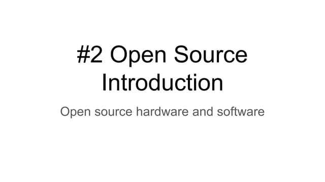 Intro to open source - 101 presentation | PPTX