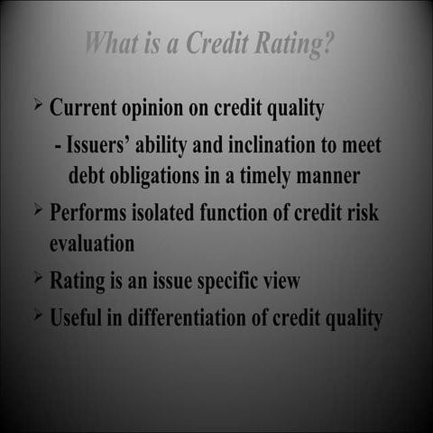 Credit rating crisil | PPT