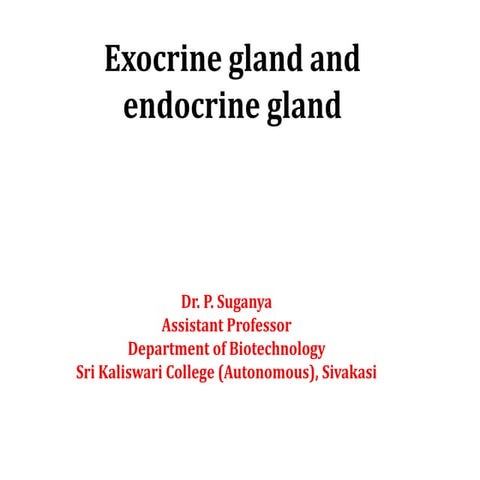 Exocrine gland and endocrine gland | PPTX