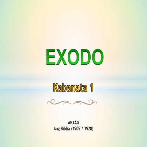 Exodo kabanata 01 | PDF