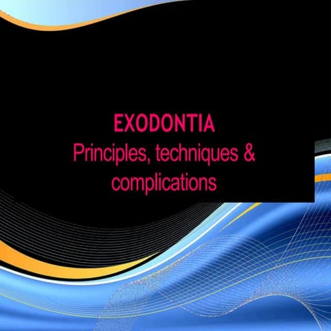 Exodontia Principles and Techniques | PDF