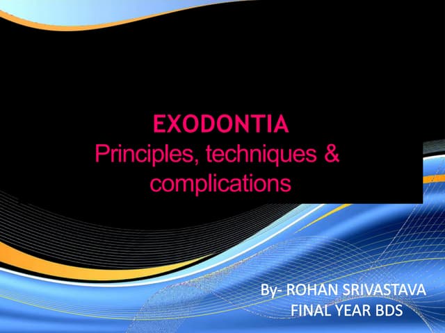 Exodontia Principles and Techniques | PDF | Dental Health | Diseases ...