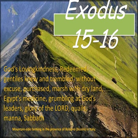 Exodus Chapters 15 and 16 | PPTX