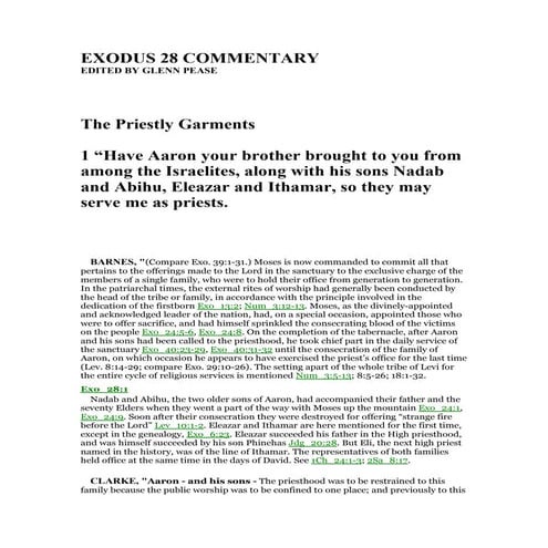 Exodus 28 commentary | PDF