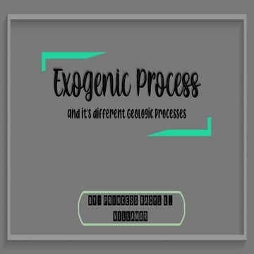Exogenic process and its geological processes | PDF