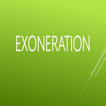 Exoneration report | PPT