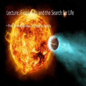 Spaceport: Exoplanets and the search for life | PPT