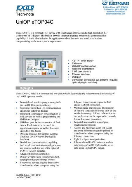 Exor mkdr 05-specsheet | PDF | Computer Peripherals | Computing