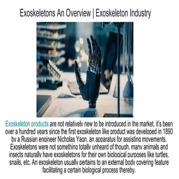 Exoskeleton Industry | PPTX