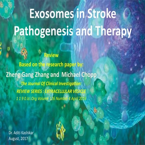 Exosomes in stroke pathogenesis and therapy: A Review | PPTX