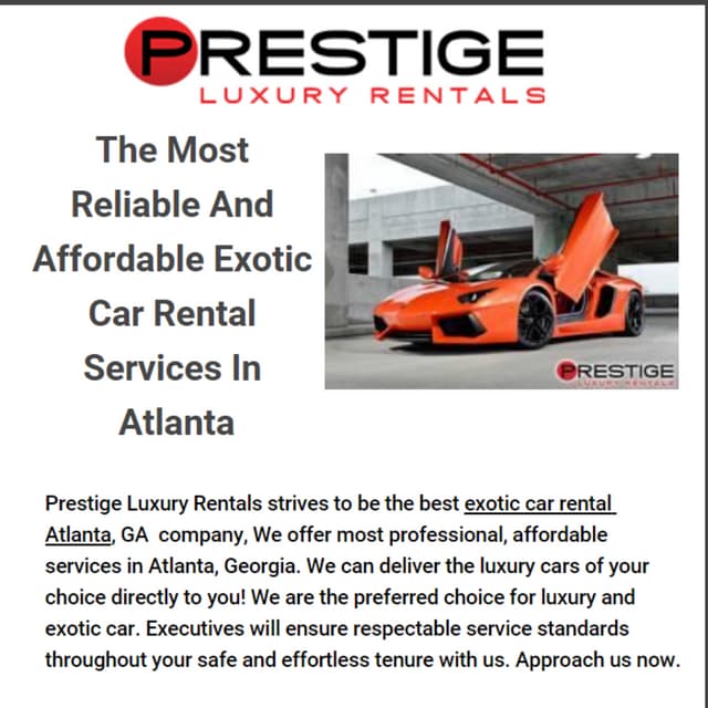 Exotic Car Rental Atlanta | PDF