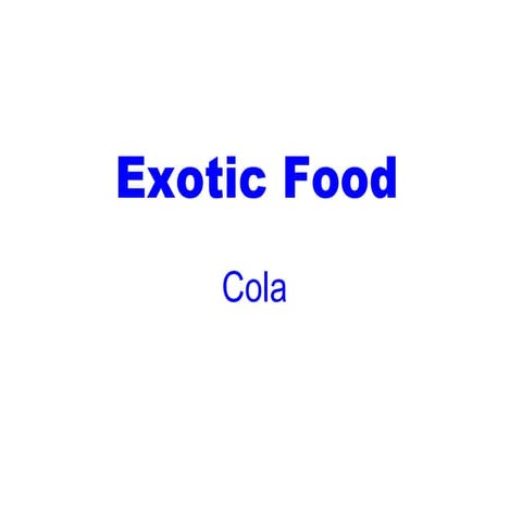 Exotic food worksheet | DOC