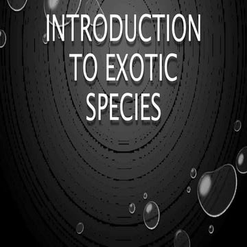 Exotic Species 3 | PPTX