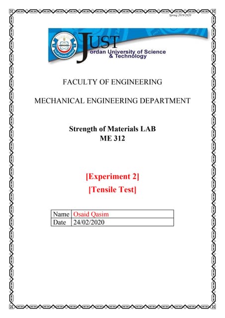 Tensile testing ppt | PPTX