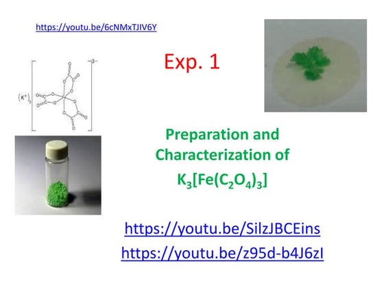 Preparation of potassium trioxalatoaluminate(III) trihydrate | DOCX | Chemistry | Science