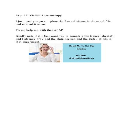 Exp. #2 Visible SpectroscopyI just need you yo complete the 2 e.docx