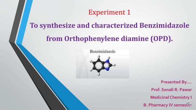 Practical Experiment 4: Benzyl from benzoin | PPTX