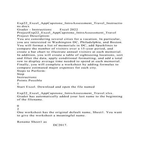 Exp22_Excel_AppCapstone_IntroAssessment_Travel_Instructions.docx.docx