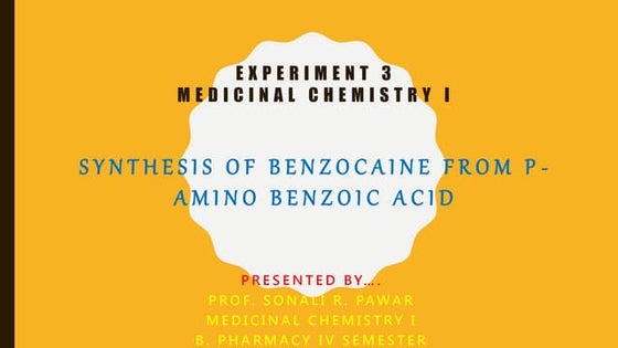 Preparation of Benzocaine | PDF | Chemistry | Science