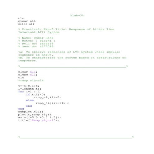 Response Of LTI system (signal and systems) | PDF