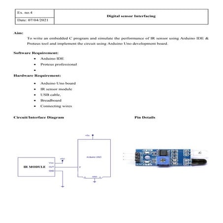 Experiment on Digital Sensor Interfacing | PDF