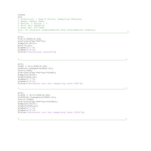 Sampling Theorem (System and signals) | PDF