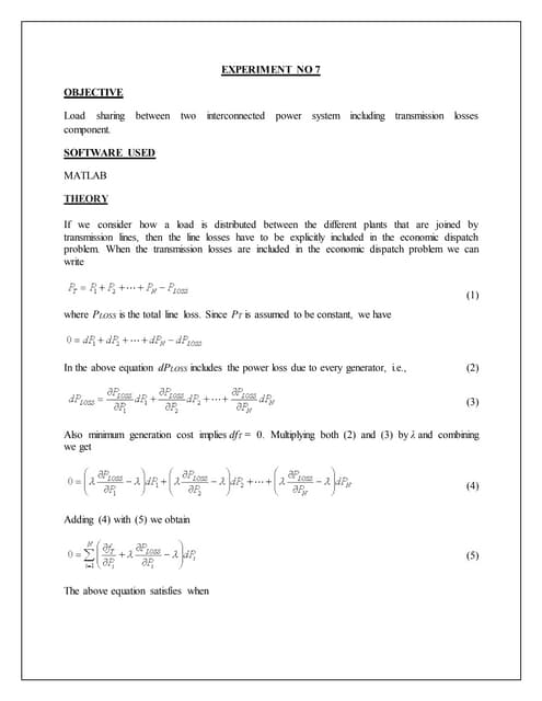 Exp 8 (1)8. Load-frequency dynamics of single area power system | DOCX