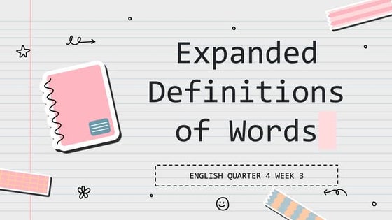 Expanded Definitions of Words | PPT